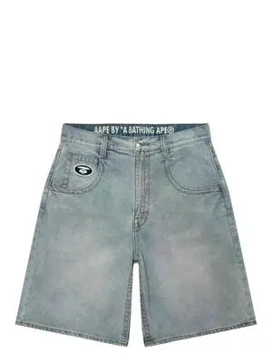 AAPE BY *A BATHING APE Embossed Detail Shorts - Blue