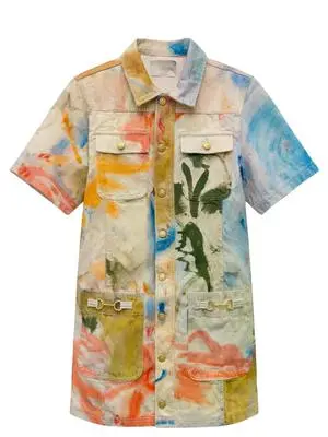 Ulla Johnson Painters Pocket Mini Dress - Neutrals