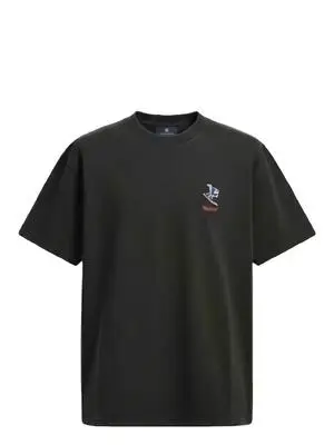 ALBERTO BRESCI Embroidered Short-sleeve T-shirt - Black