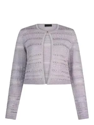 Liu Jo Openwork Knit Cardigan - Grey