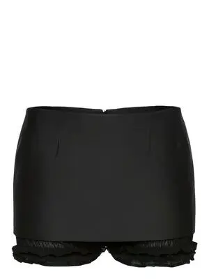 Magda Butrym Layered Mini Skirt Shorts - Black