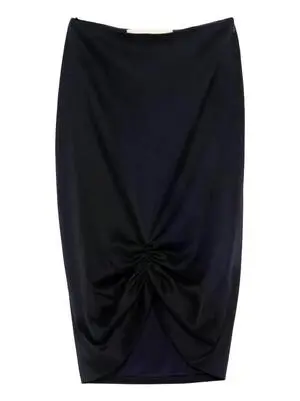 Valentino Garavani Pencil Skirt With Ruching - Blue
