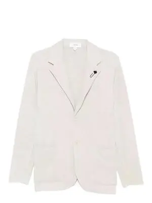 LARDINI Notched Patch Pocket Jacket - Neutrals