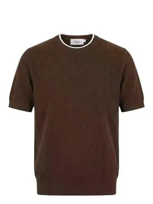 Altea Textured Ringer T-shirt - Brown