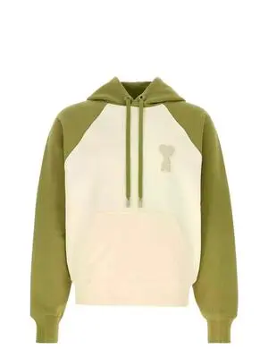 AMI Paris Cotton Two-tone Sweatshirt - Neutrals