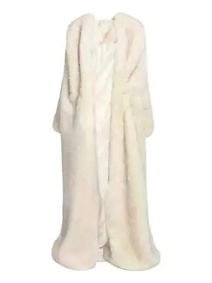 Elie Saab Belted Long Sleeve Coat - Neutrals