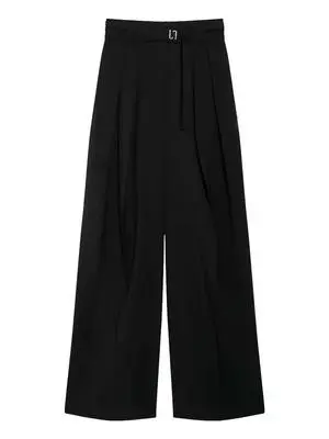 Sportmax Belted Wide-leg Trousers - Black