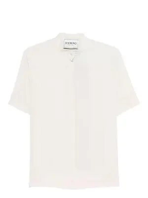 Iceberg Collarless Shirt - Neutrals