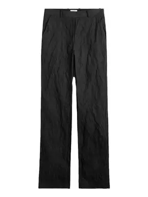 TOTEME Crinkled-effect Trousers - Black