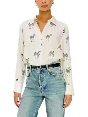 Rails Saige Zebra-print Shirt - Neutrals