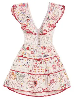 Camilla Cutout Crystal-embellished Mini Dress - Red