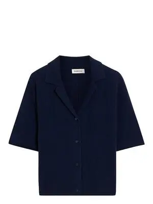 Simkhai Alma Cashmere Shirt - Navy