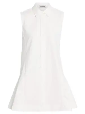 SIMKHAI Maggie Pleated Mini Shirt Dress