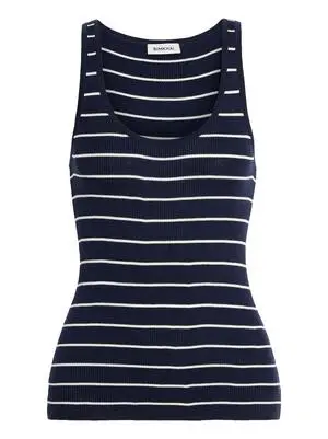 Simkhai Kioni Striped Ribbed Tank - Navy