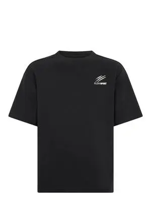 PLEIN SPORT Rubberised Round Neck T-shirt - Black