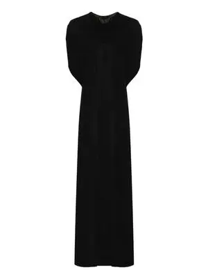 DARKPARK Panelled Draped Coat - Black