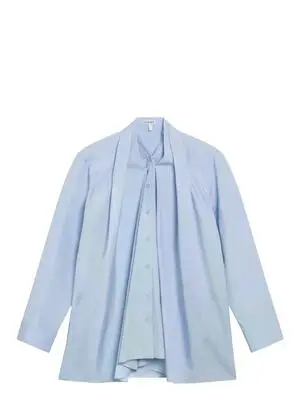 Loewe Draped Cotton Shirt - Blue