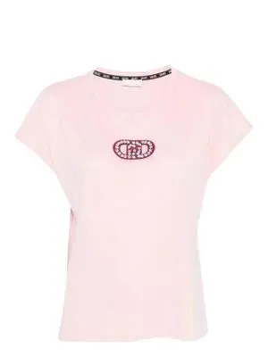 Liu Jo Embellished Round-neck T-shirt - Pink