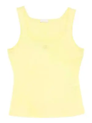 Liu Jo Logo-embroidered Top - Yellow