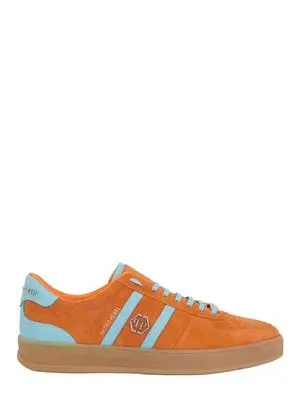 Philipp Plein Striped Suede Sneakers - Orange