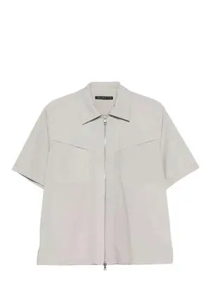 LOW BRAND Zip-up Shirt - Grey