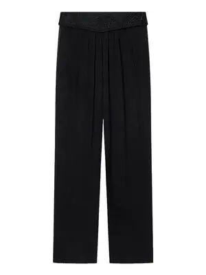 Isabel Marant Étoile Guylene Guipure-lace Textured Trousers - Black