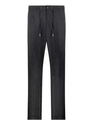 Philipp Plein Pinstripe Trousers - Black