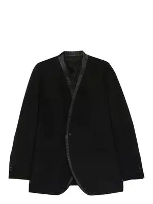 Giorgio Armani Buttoned Tailored Jacket - Black