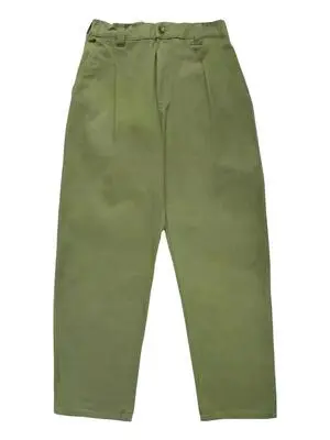SERVICE WORKS Drill Waiters Pleated Trousers - Green