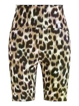 Fusalp Biarro Leopard-Pattern Shorts Neutrals