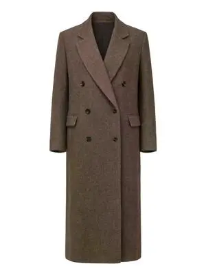 REFORMATION Lucas Double-breasted Coat - Brown