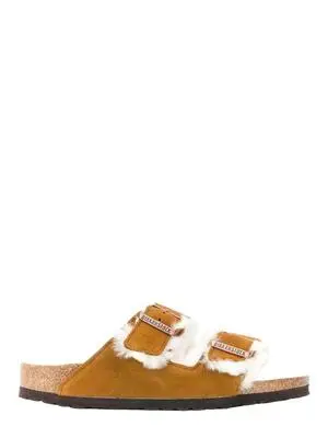 BIRKENSTOCK Arizona Fur Sandals Neutrals