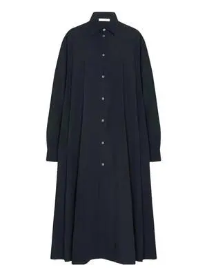 THE ROW Zeph Buttoned Shirt-dress - Black