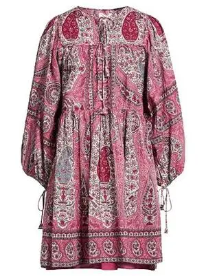 Antik Batik Cotton Mini Dress - Red