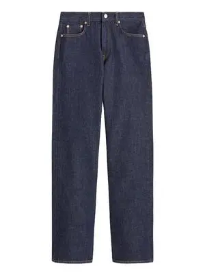 Cos Chord Straight-leg Jeans In Dark Wash - Indigo
