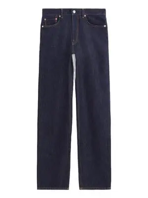 Cos Chord Straight-leg Jeans In Dark Wash - Indigo