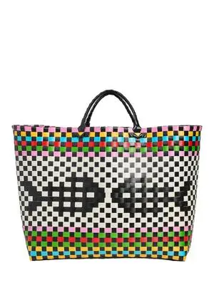 Farm Rio Contrast Fish Woven Tote - Multi