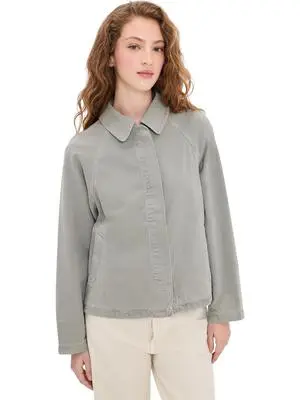 Marine Layer Collared Canvas Trench Coat - Shadow
