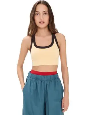 Free People Go To Colorblock Bra - Sunlit Yellow Combo