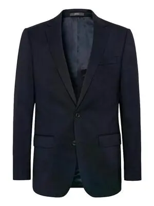 Boggi Milano Stretch Knitted Wool Jacket - Blue