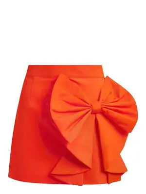 Essentiel Antwerp Joyous Bow-Detail Skirt Red