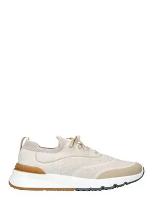 Brunello Cucinelli Knitted Sportiv Sneakers Beige