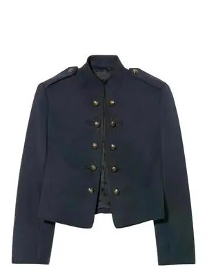 NILI LOTAN Betsy Button Shoulder Jacket - Blue