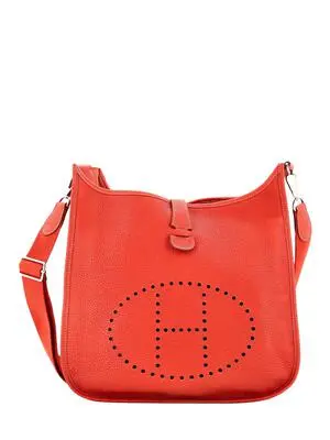 Hermès Evelyne Bag Gen Iii Clemence Gm - Red
