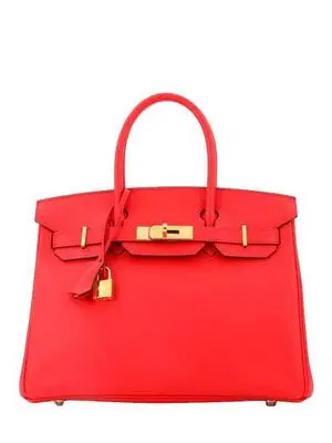 Hermès Birkin Handbag Pink Epsom With Gold Hardware 30 - Red