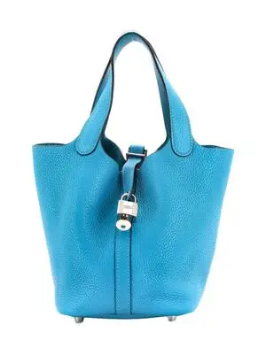 Hermès Picotin Lock Bag Clemence Pm - Blue