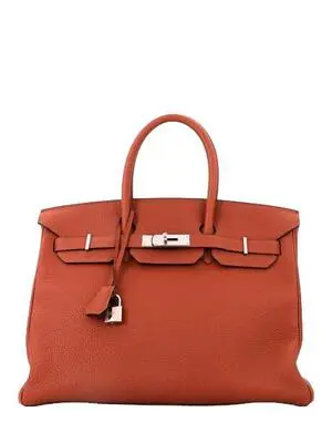Hermès Birkin Handbag Togo With Palladium Hardware 35 - Brown