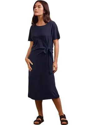 CELTIC & CO. Knot-detail Jersey Dress - Navy