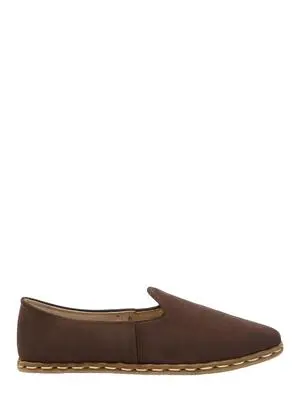 Sabah Leather Slip-on Shoes - Brown