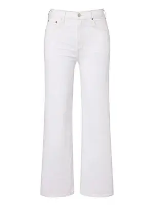AGOLDE Harper Crop Wide-leg Jeans - White